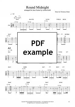 Klangfarbe Musikverlag Noten Shop - Round Midnight - Jazz Guitar Solo ...