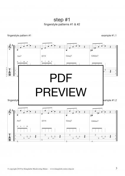 Klangfarbe Musikverlag Noten Shop - Jazz Guitar Fingerstyle, Beginner ...